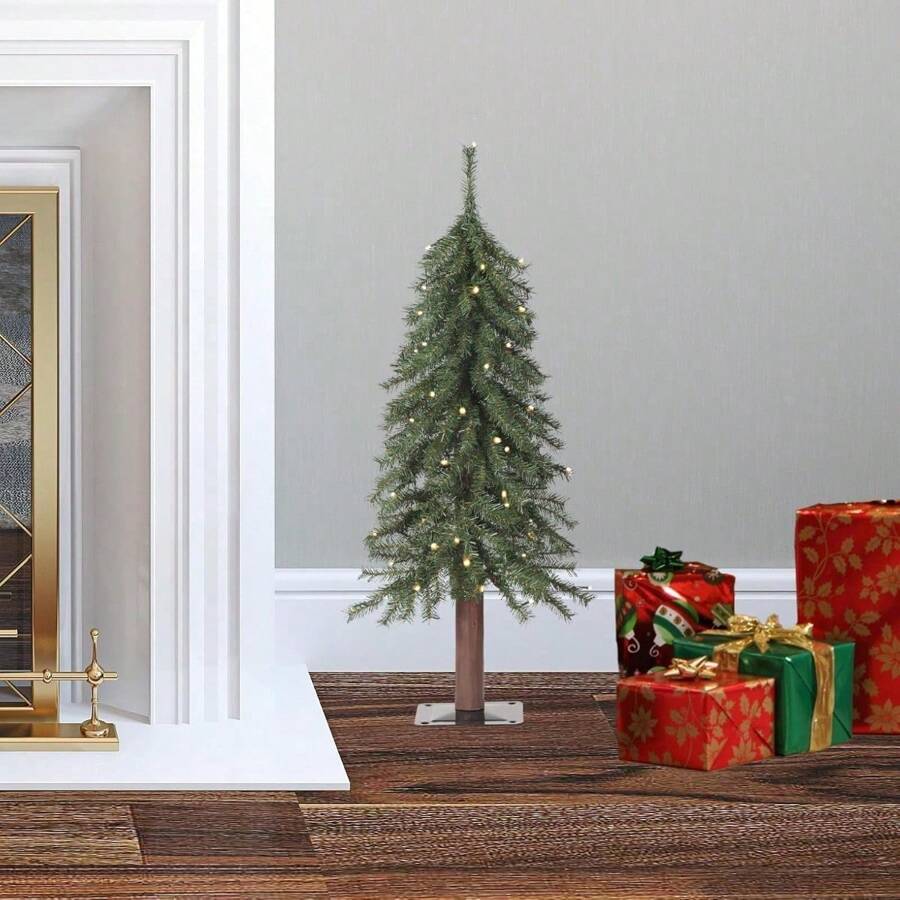 Artificial Mountain Fir Tree (3 Foot) - Small Pre-Lit Artificial ...