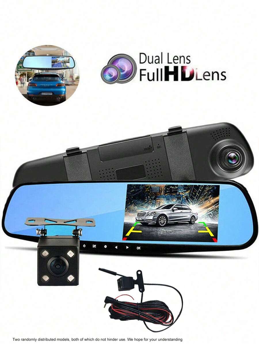 1pc Rear View Mirror Dash Cam, Single/Dual Lens, 1080P Full HD Car ...