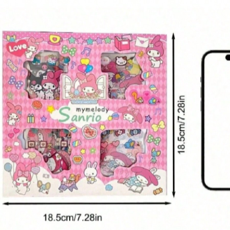 Sanrio 100pcs/Box Sanrio Kawaii Hello Kitty, Kuromi, Cinnamoroll ...