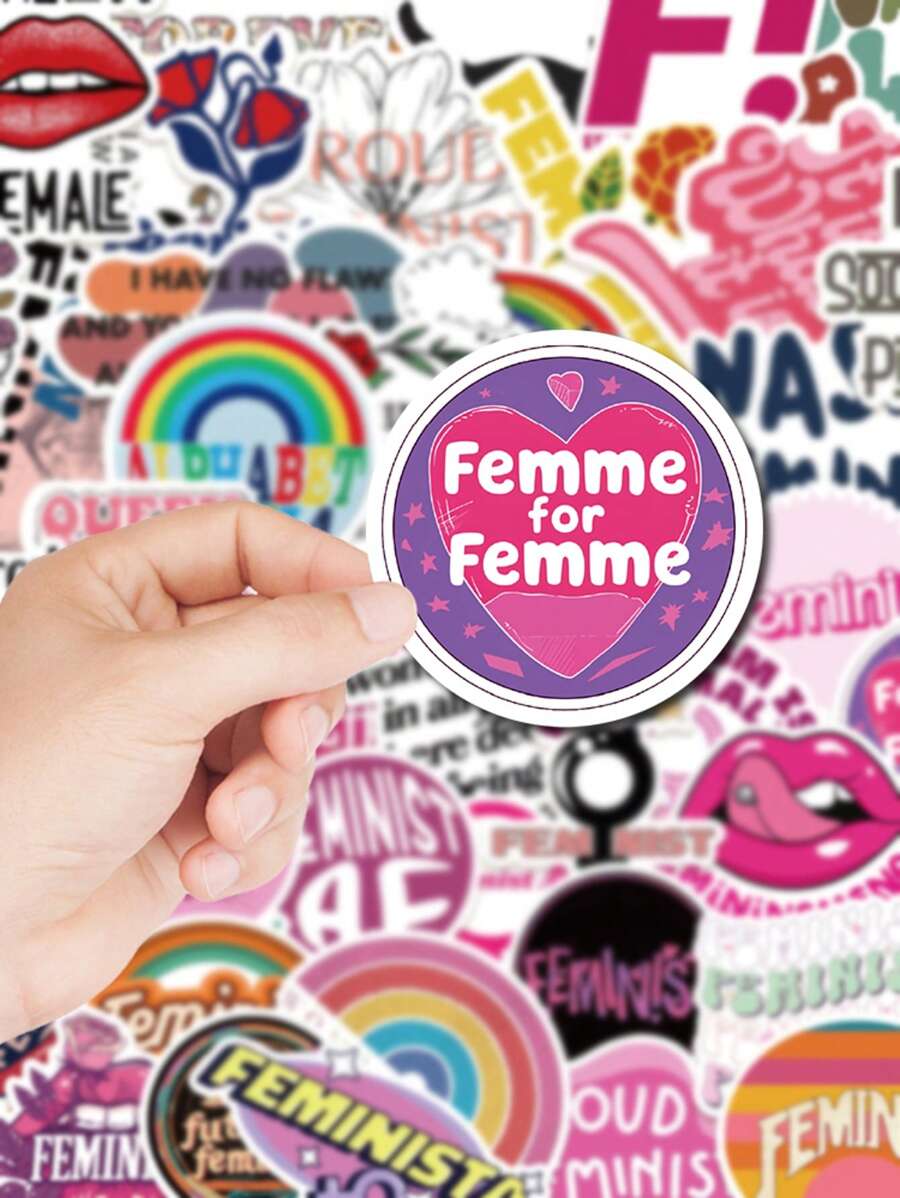 50pcs Pink Theme Stickers For Laptop Computer, Notebook, Planner, Phone ...