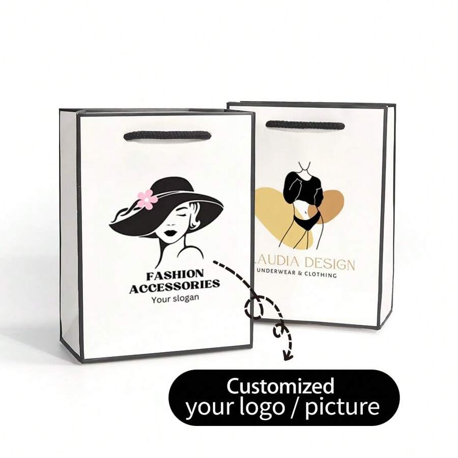 10pcs/20pcs Custom Small Paper Gift Bags, Size 12x5.7x16cm, Mini Paper ...