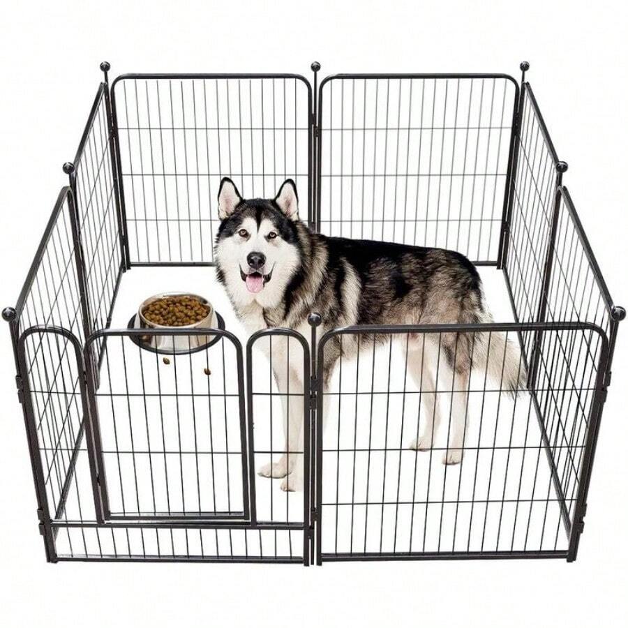 Dog Pen 8 Panels 40'' Height RV Dog Fence Outdoor, Playpens Exercise ...