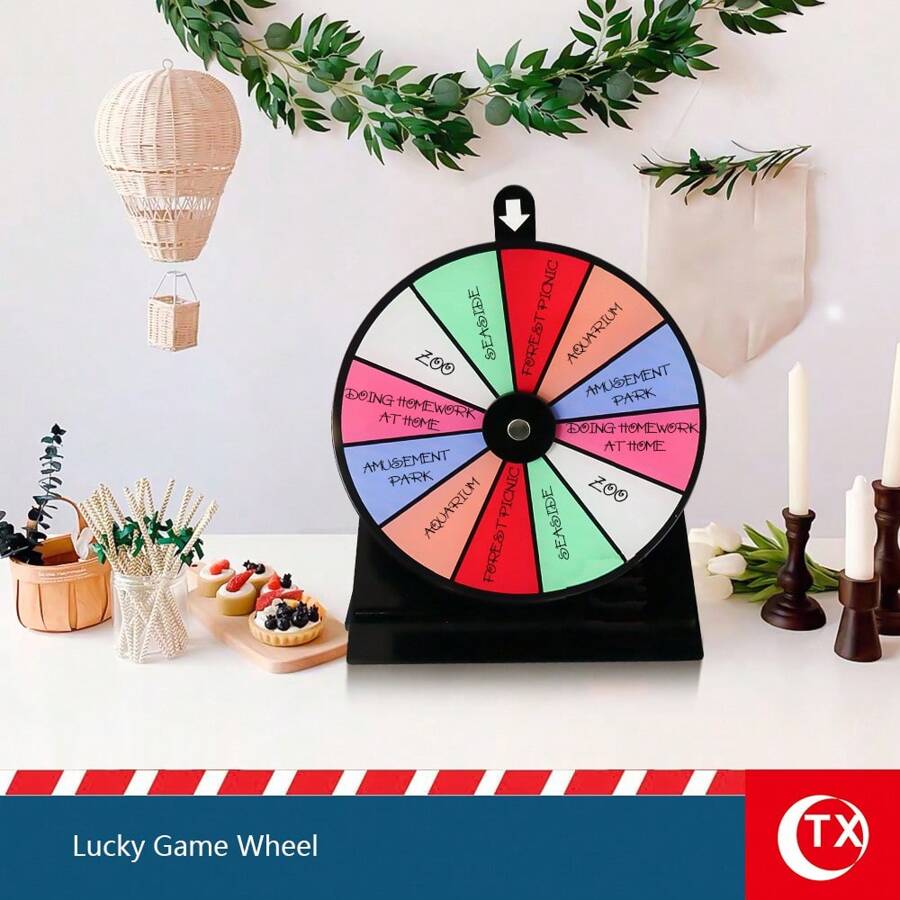 TX 1pc Acrylic Party Activity Raffle Lucky Spin Wheel Prop, Game Draw ...