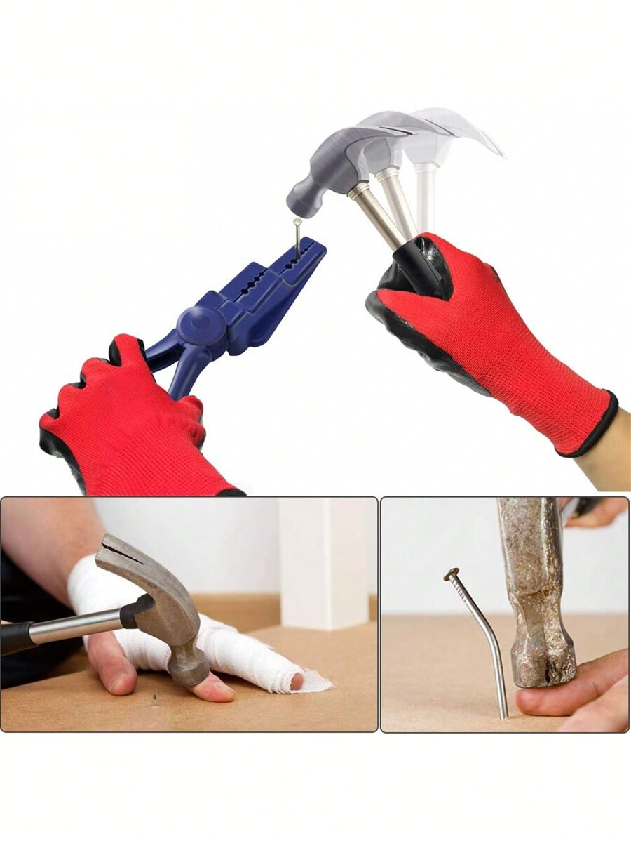 Hammer Safe Plastic Pliers Nail Setter, Finger Protector Nail Guide ...