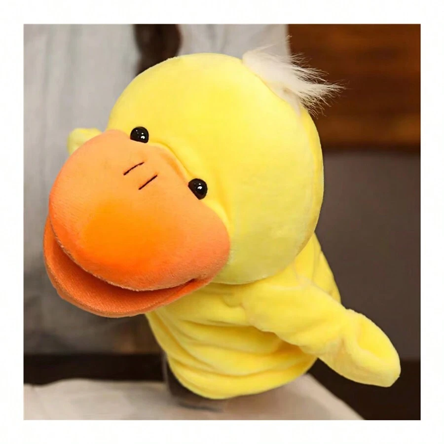 Cartoon Animal Hand Puppets With Movable Mouth, Interactive Plush Toys ...