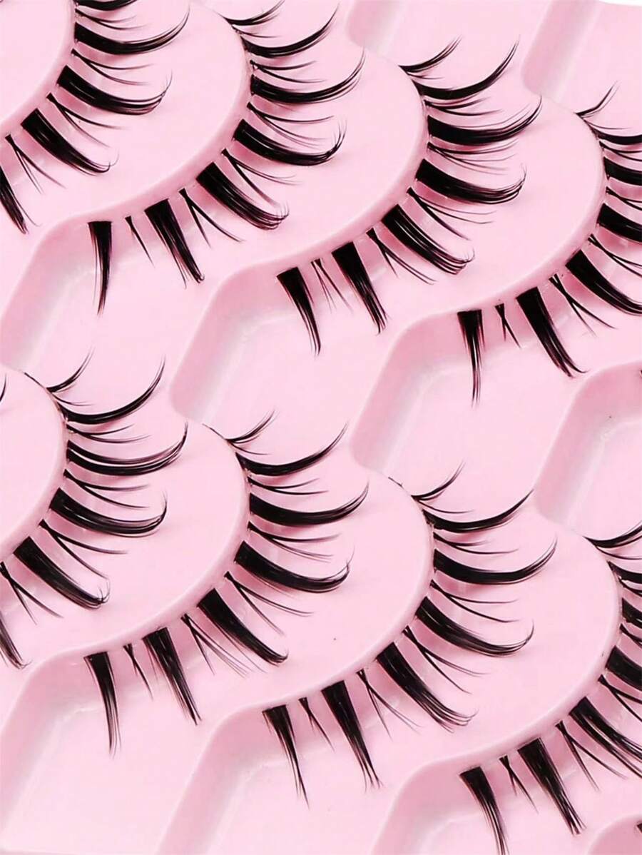 10 Pairs Dramatic 3D Thick Curled False Eyelashes - Beginner Friendly ...