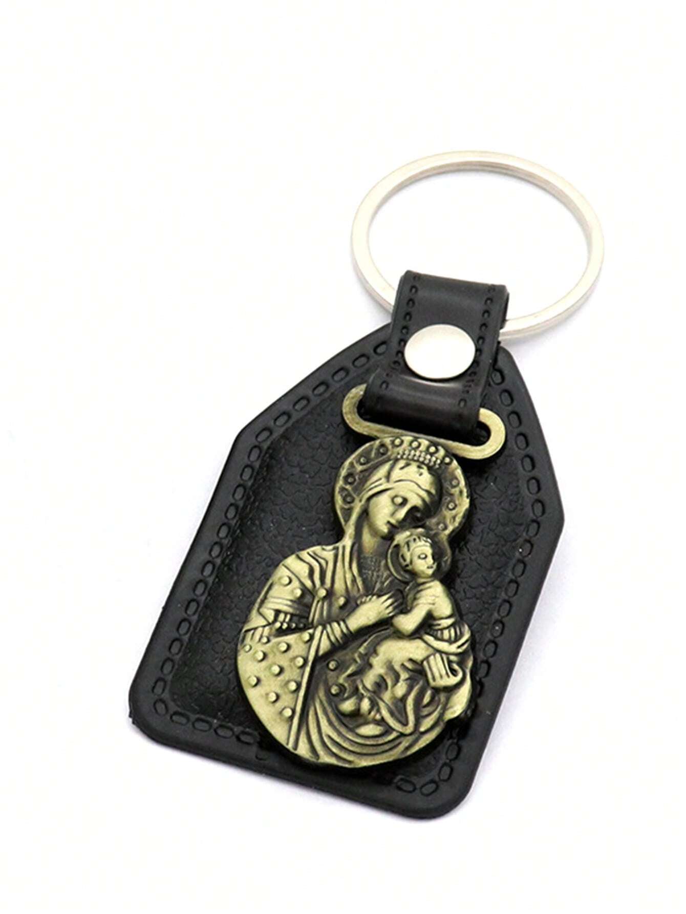 1 Piece Metal Gold Keychain Christian Catholic/Mother Mary & Jesus ...