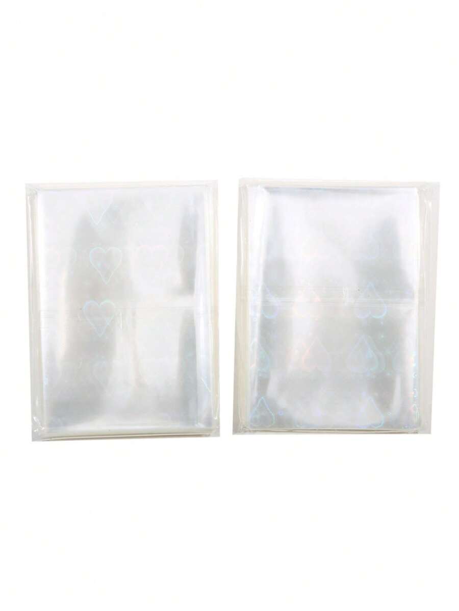 1000pcs Transparent Glitter Laser Card Sleeves, Rainbow Gradient Card ...
