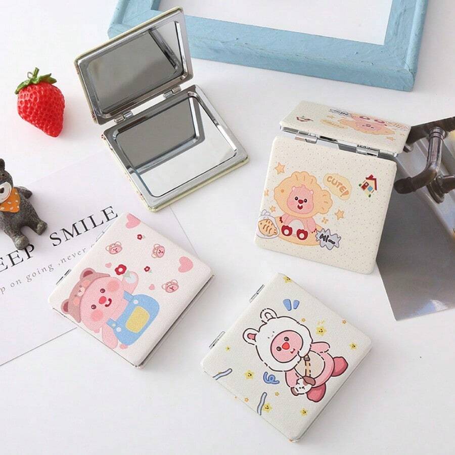 Cute Little Beaver Peripheral Handheld Makeup Mirror, Portable Glass ...