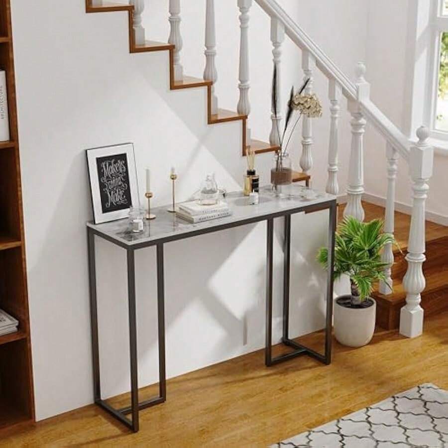 Console Table Hallway Sintered Stone Desk 100x30x78.5 Cm High Gloss ...