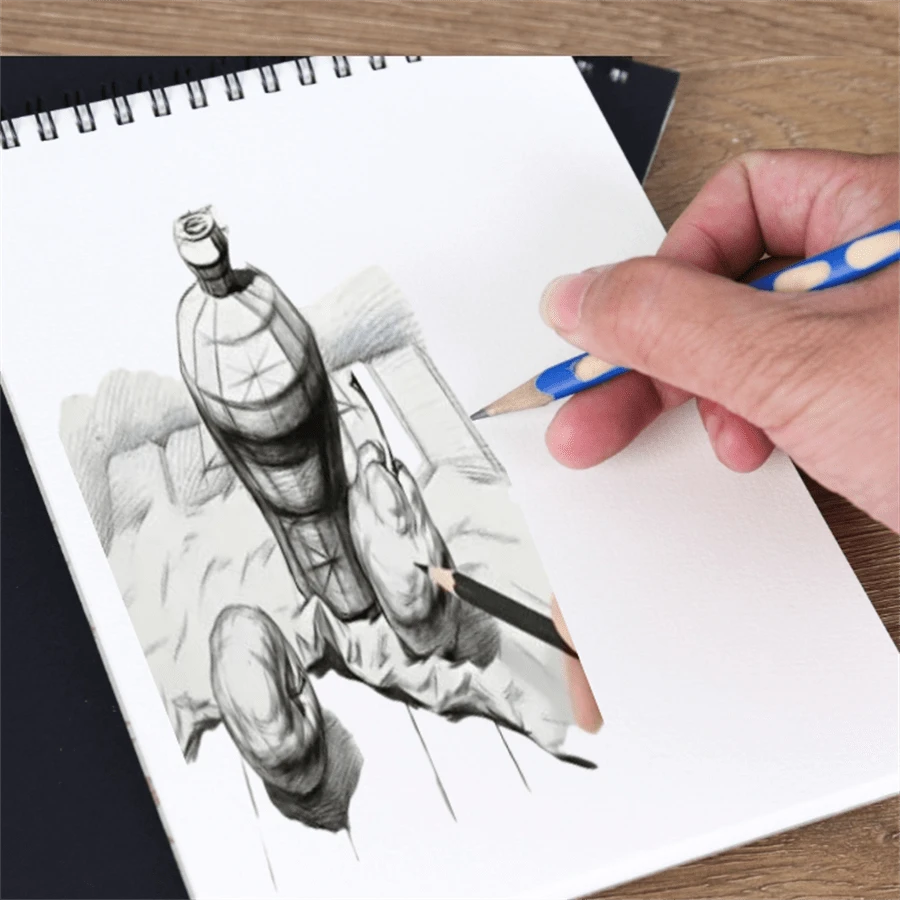 1pc A5/A6 Premium Spiral-Bound Sketchbook - 30 Sheets, Acid-Free Paper ...