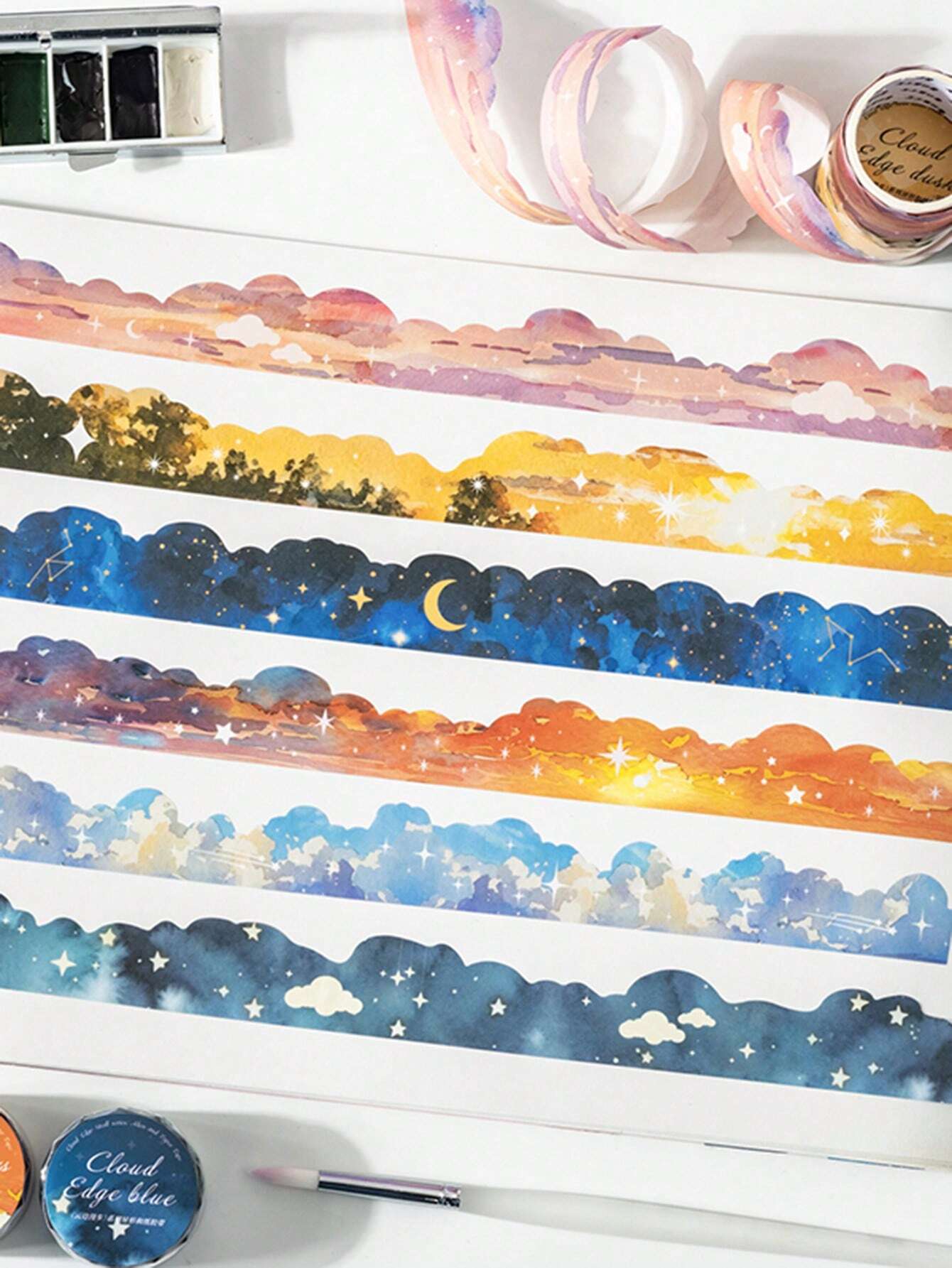 1pc Girl's Asymmetric Cloud Washi Tape - Cloud Series, Cloud Themed ...