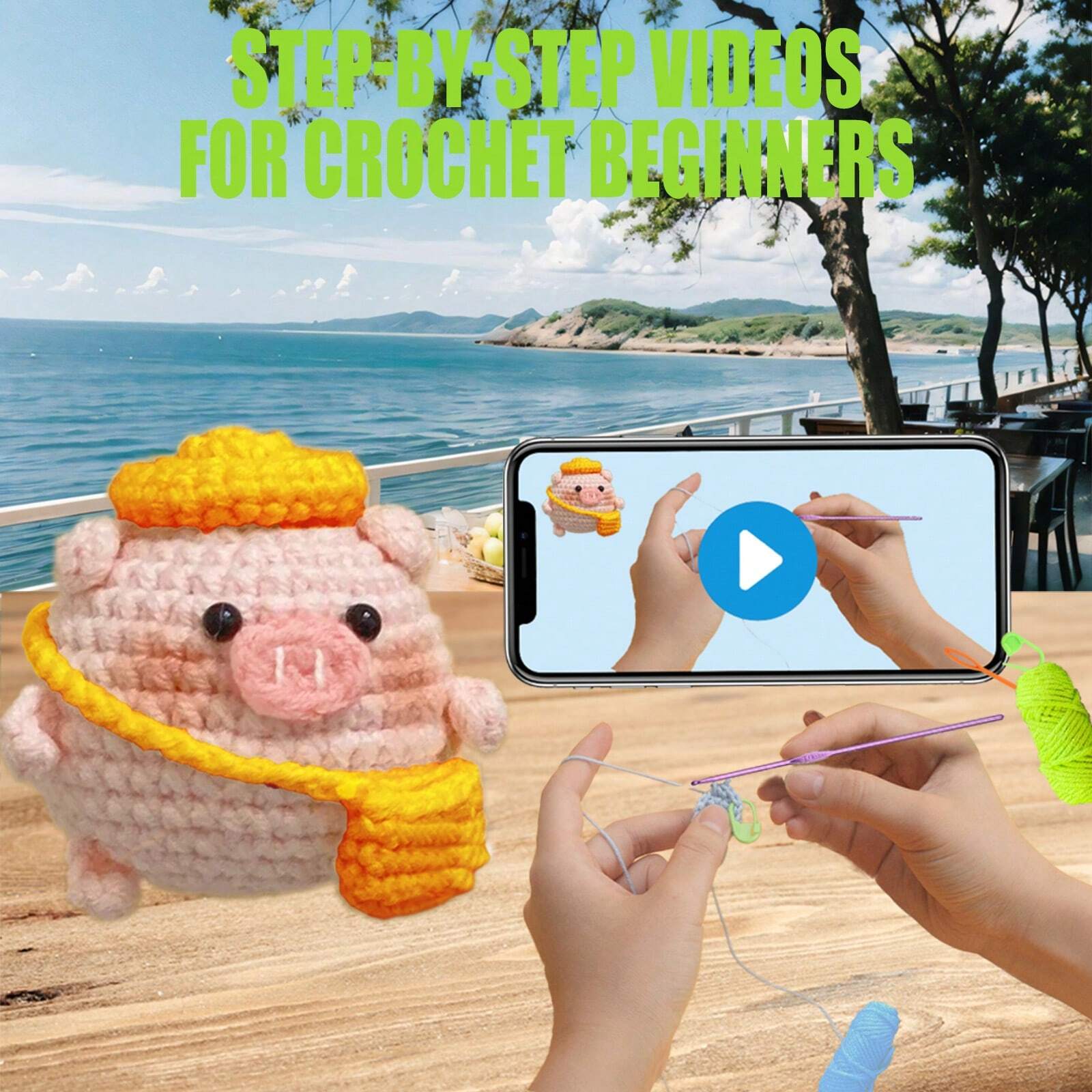 DIY Crochet Material Kit Suitable For Starters Who Are New To Crochet ...