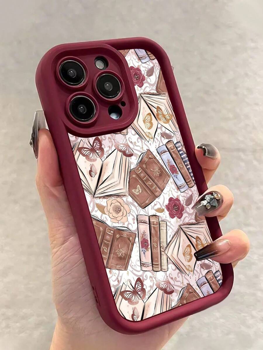 1pc Book Design Thick Shock-Proof And Drop-Proof Full Coverage Phone ...