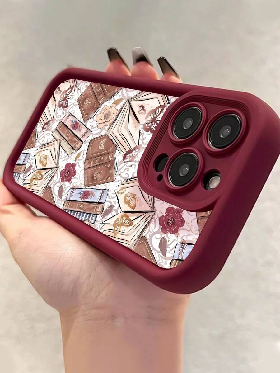 1pc Book Design Thick Shock-Proof And Drop-Proof Full Coverage Phone ...