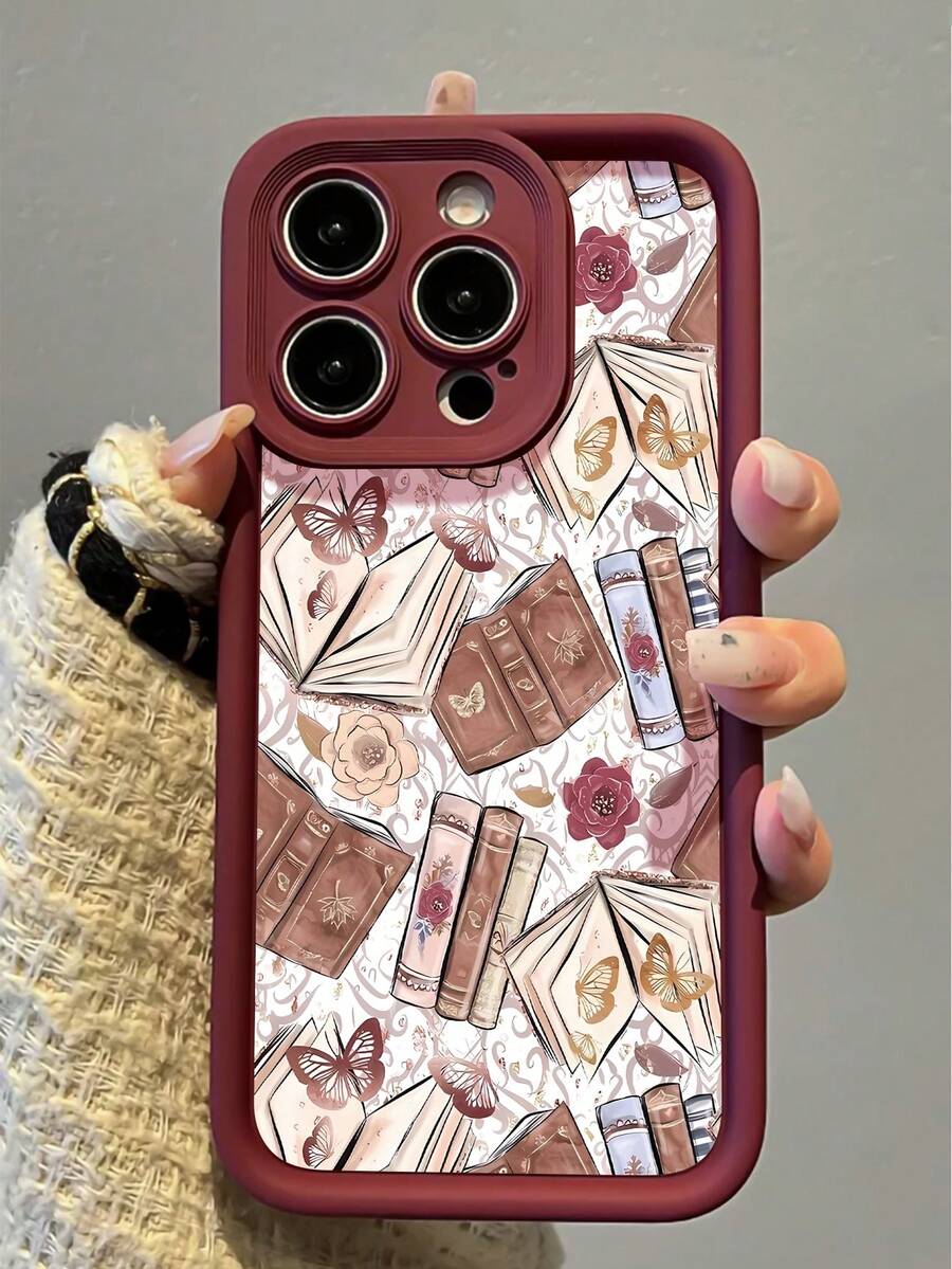 1pc Book Design Thick Shock-Proof And Drop-Proof Full Coverage Phone ...