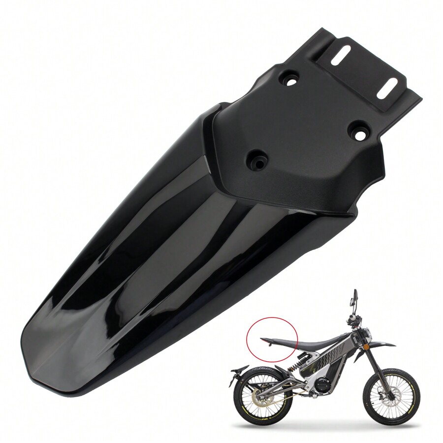 PowerMotor Motorcycle Rear Mudguard Extended Fend.Er Plastic Splash ...