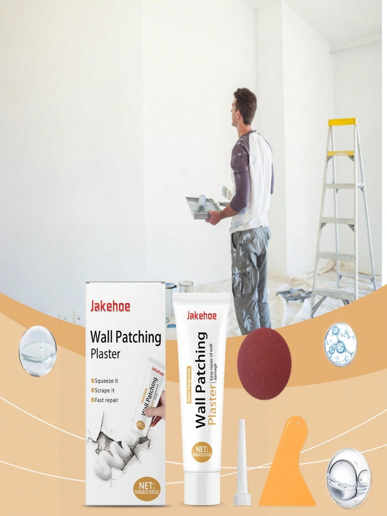 Wall Hole Repair Paste - Waterproof Wall Surface Patching Compound For ...