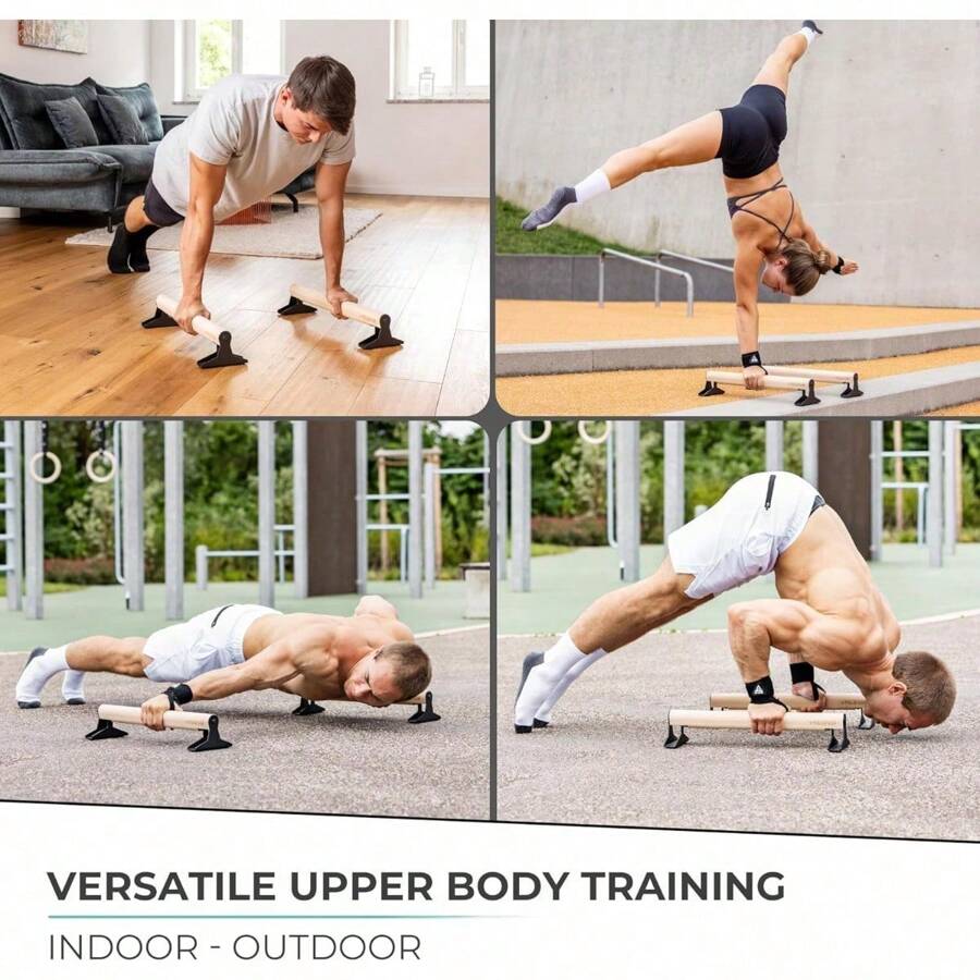 Wooden Parallettes, Low Or Medium Gymnastic Bars Handstand Bars With ...