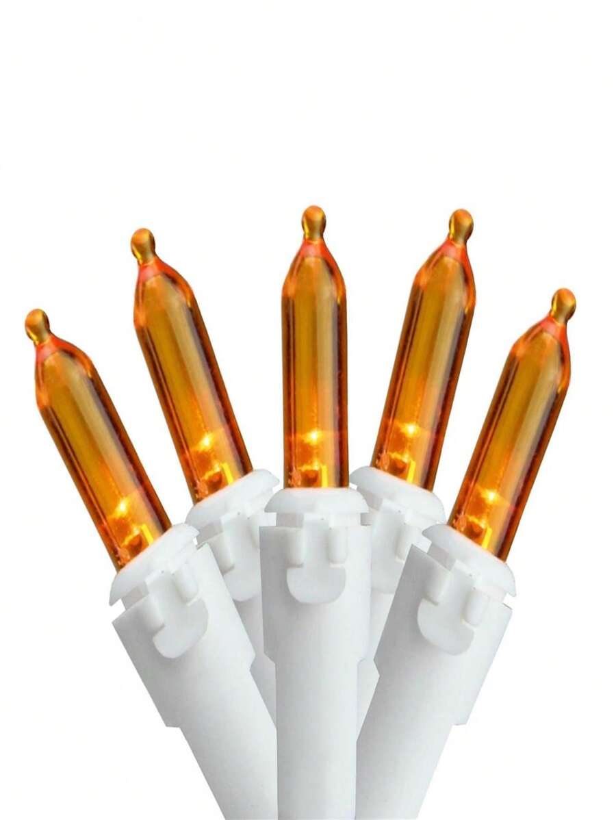 Northlight 32605360 4 In. Spacing Orange LED Mini Christmas Lights ...