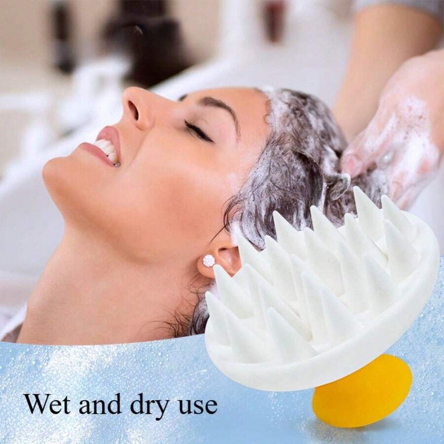 Silicone Scalp Massage Shampoo Brush - Protects Manicure And Massages ...