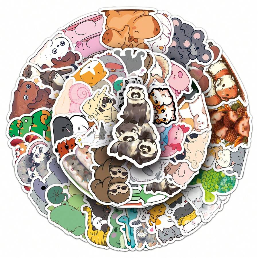 50Pcs Animal Stackers Stickers For Laptop Water Bottle Bike Skateboard ...