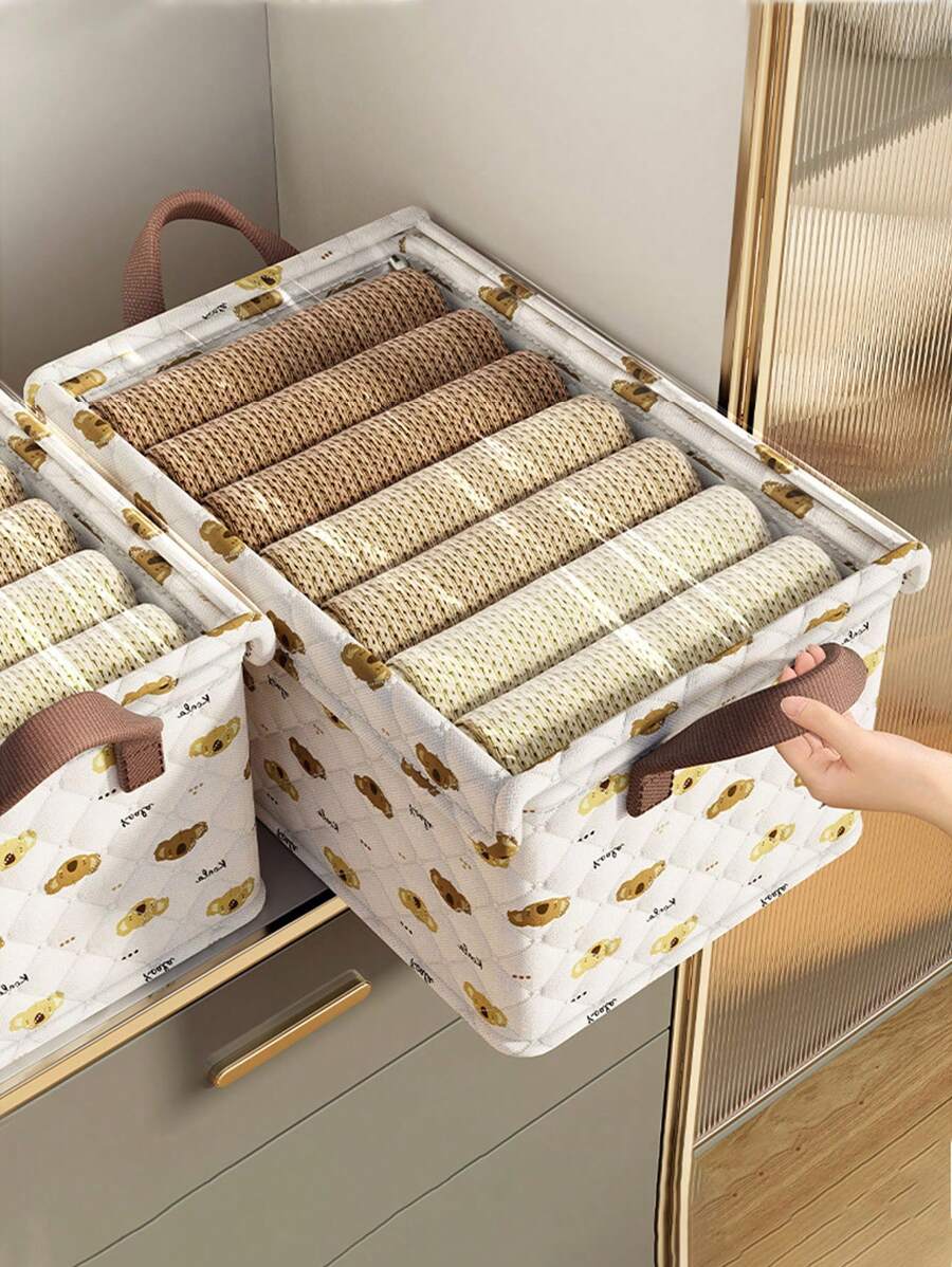 1pc Cartoon Koala Storage Box, Fabric Laundry Basket Closet Organizer ...