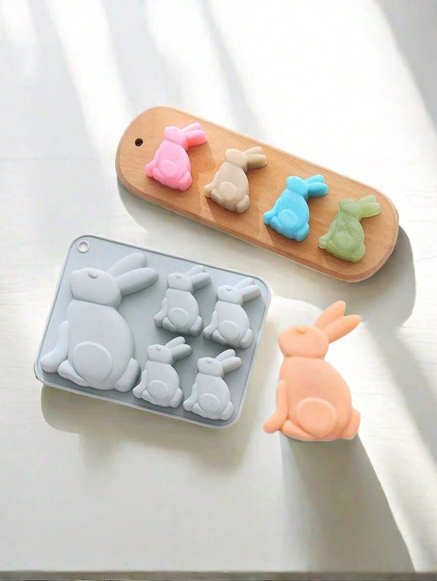 Silicone Bunny Shape Cake Mold Set, Baking Pan For Holiday Cake ...