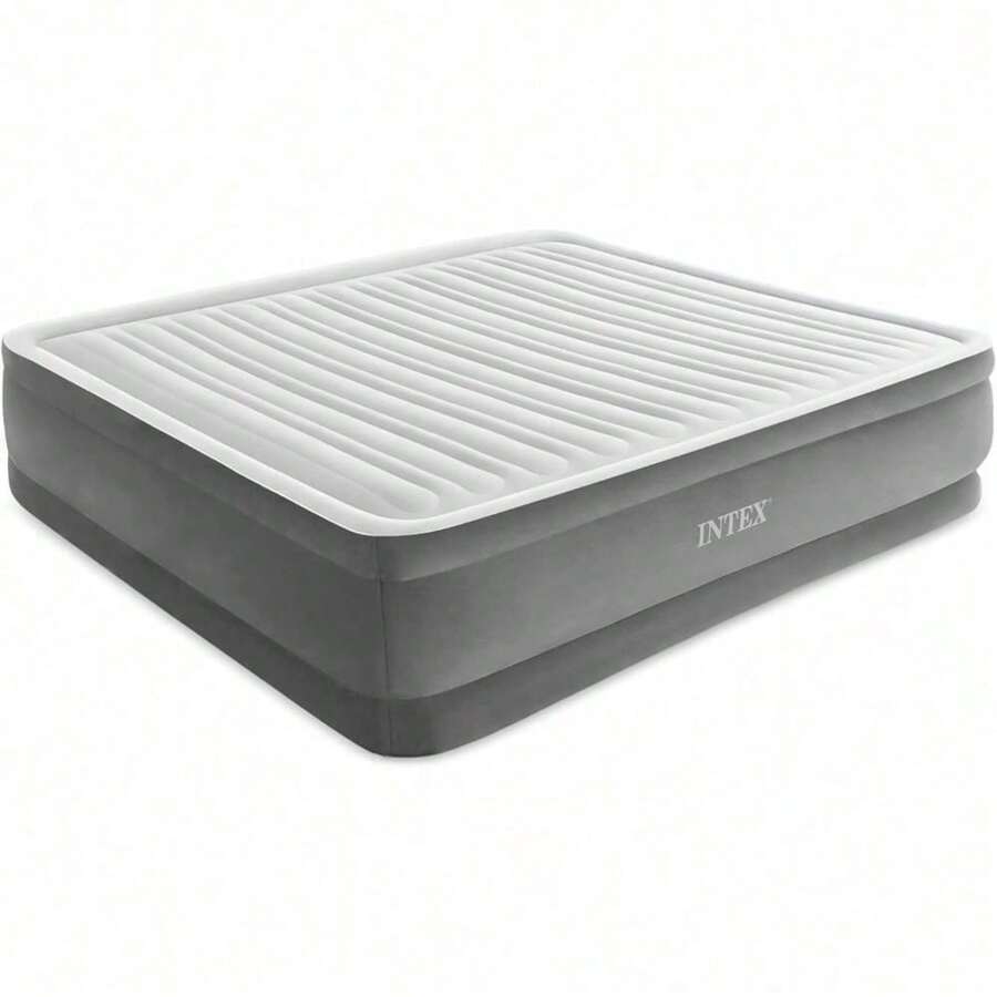 Intex 18 Inch Inflatable Fiber-Tech Elevated Premium Plush Comfort ...