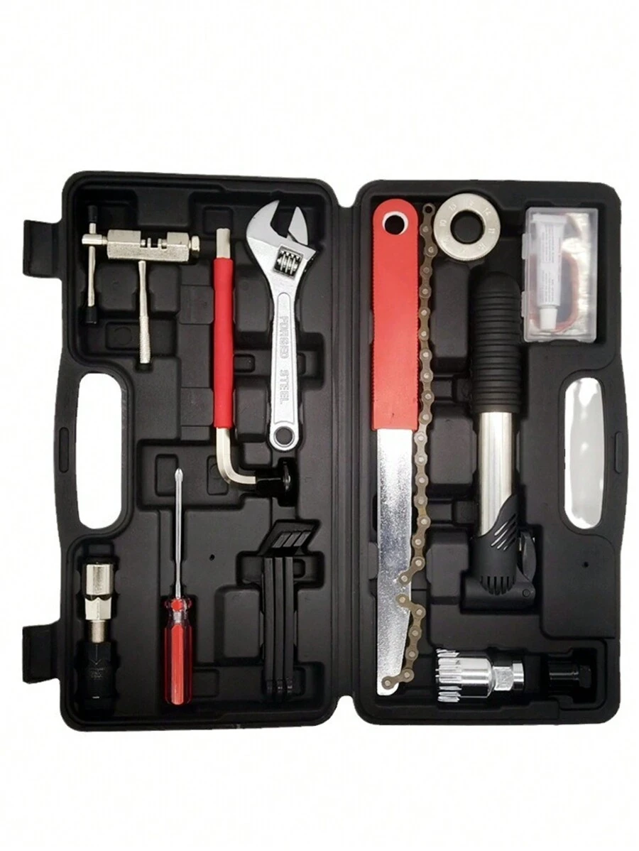 1 Set Of 12pcs Portable Bicycle Repair Tool Kit, Including Disassemble ...