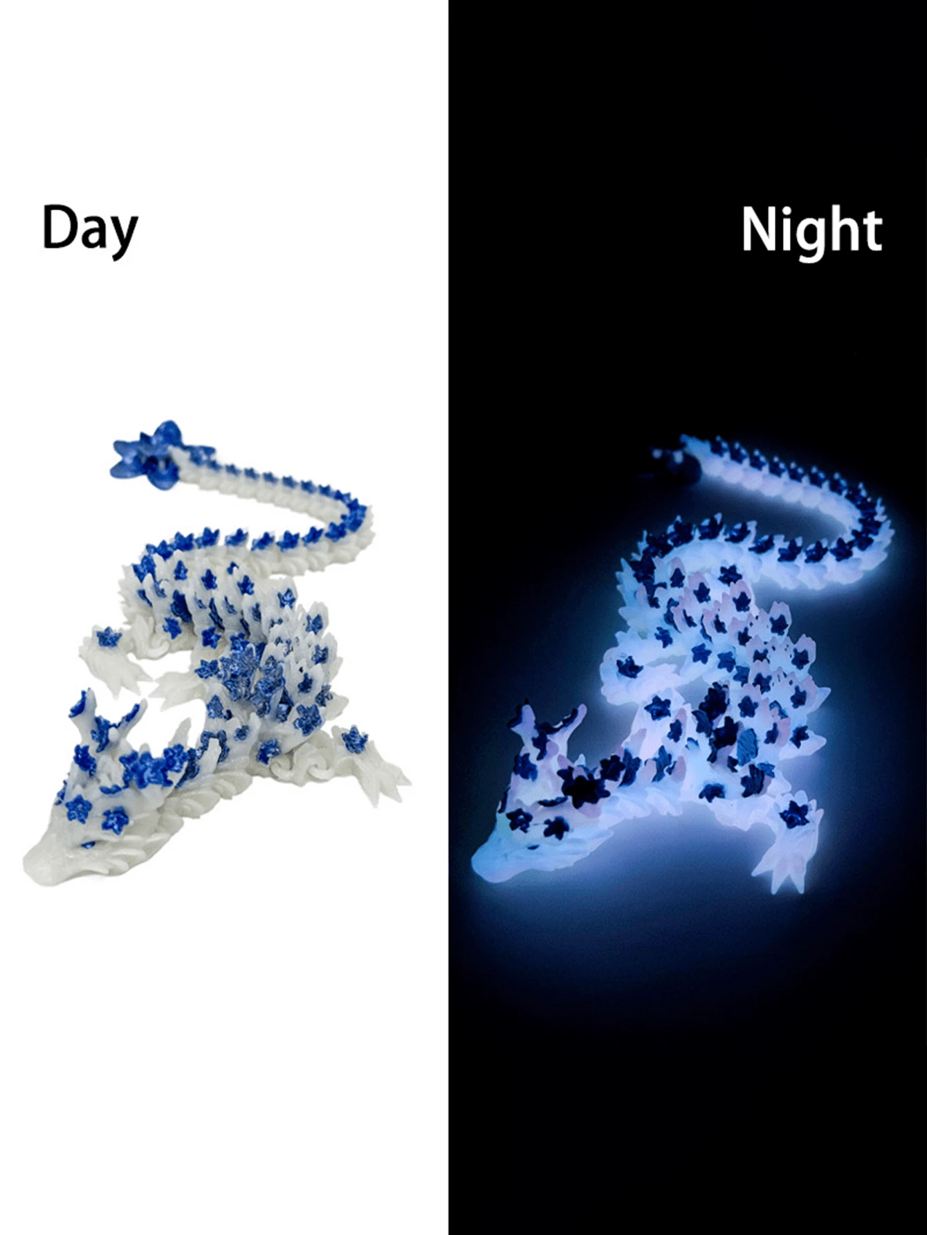 3D Printed Movable Jointed Toy, Creative Chinese Dragon & Western ...