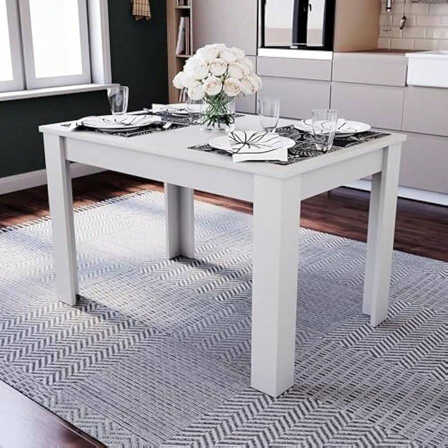 Vida Designs Medina 4 Seater Dining Table MDF Wood Rec Modern Dining ...