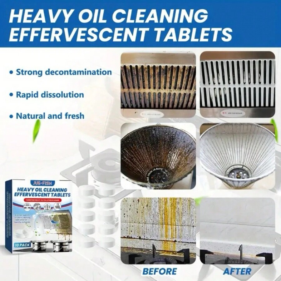 Restaurant Kitchen Cleaning Effervescent Tablets, Heavy Oil Stain ...