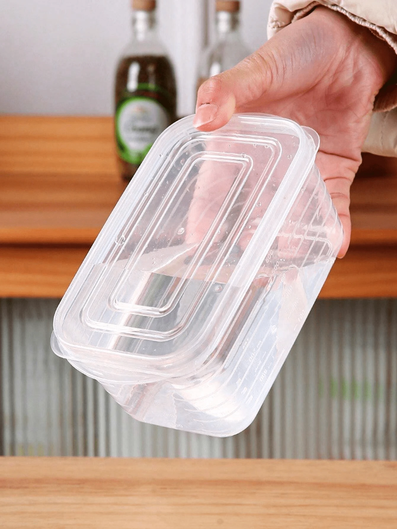 6 / Set Of 700 Ml /24 Oz Kitchen Food Storage Containers, Sealed Leak ...