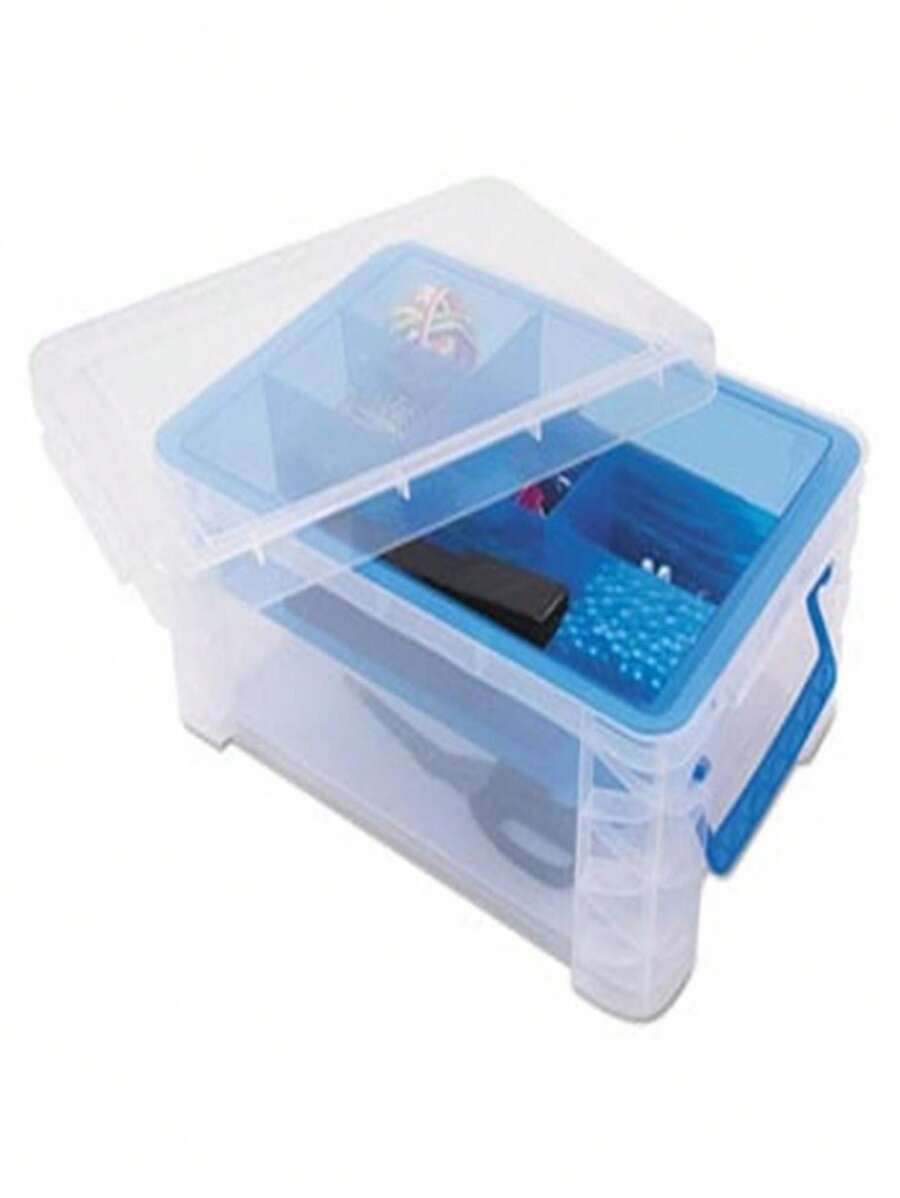 Advantus 37371 10.3 X 14.25 X 6.5 In. Super Stacker Divided Storage Box ...