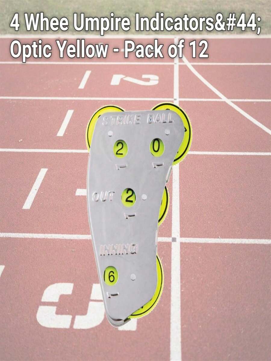 Champion Sports SI4 4 Whee Umpire Indicators, Optic Yellow - Pack Of 12 ...