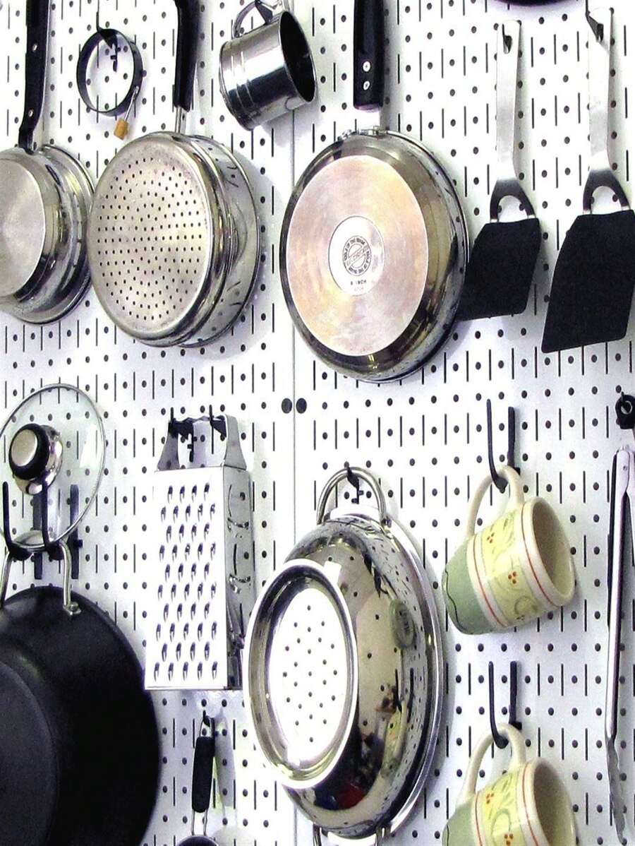 Wall Control 30-P-3232W White Metal Pegboard - Two Panel Pack 32 In ...