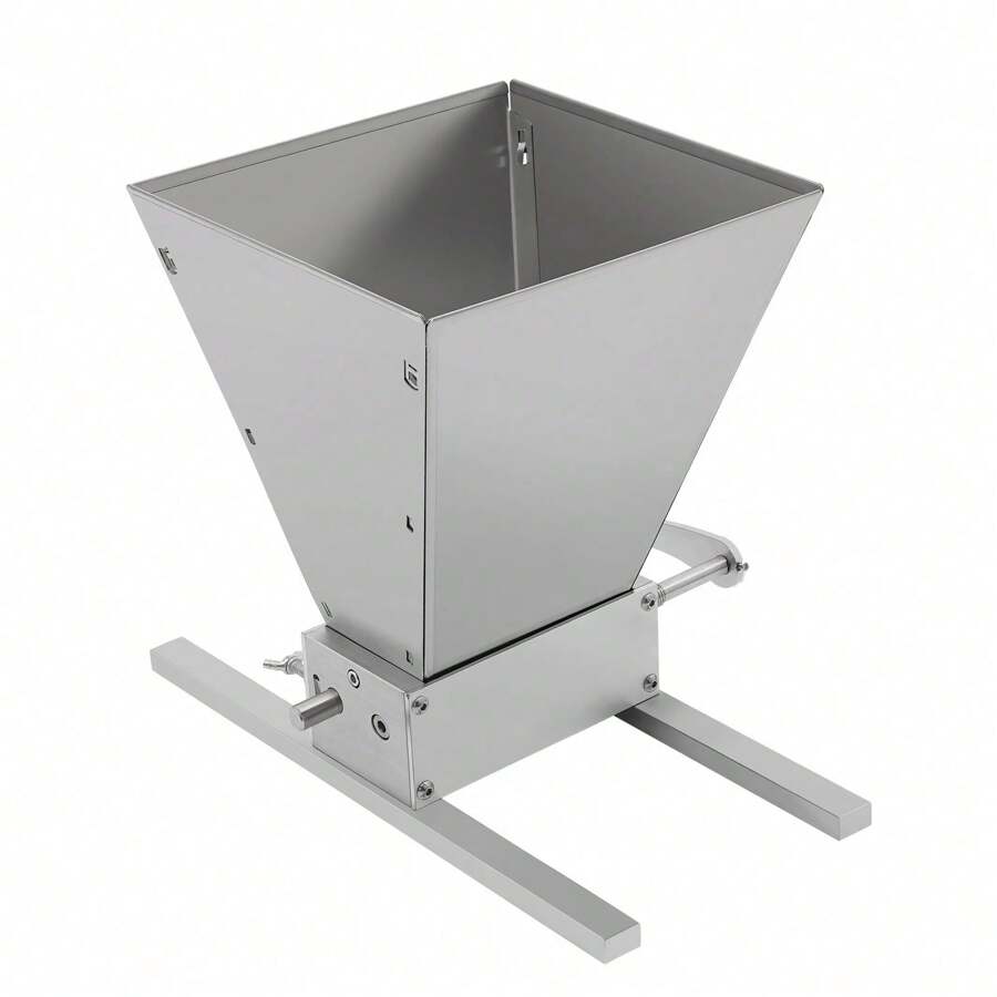 Grain Mill 2 Stainless Steel Rollers Manual Malt Mill Crusher Barley ...