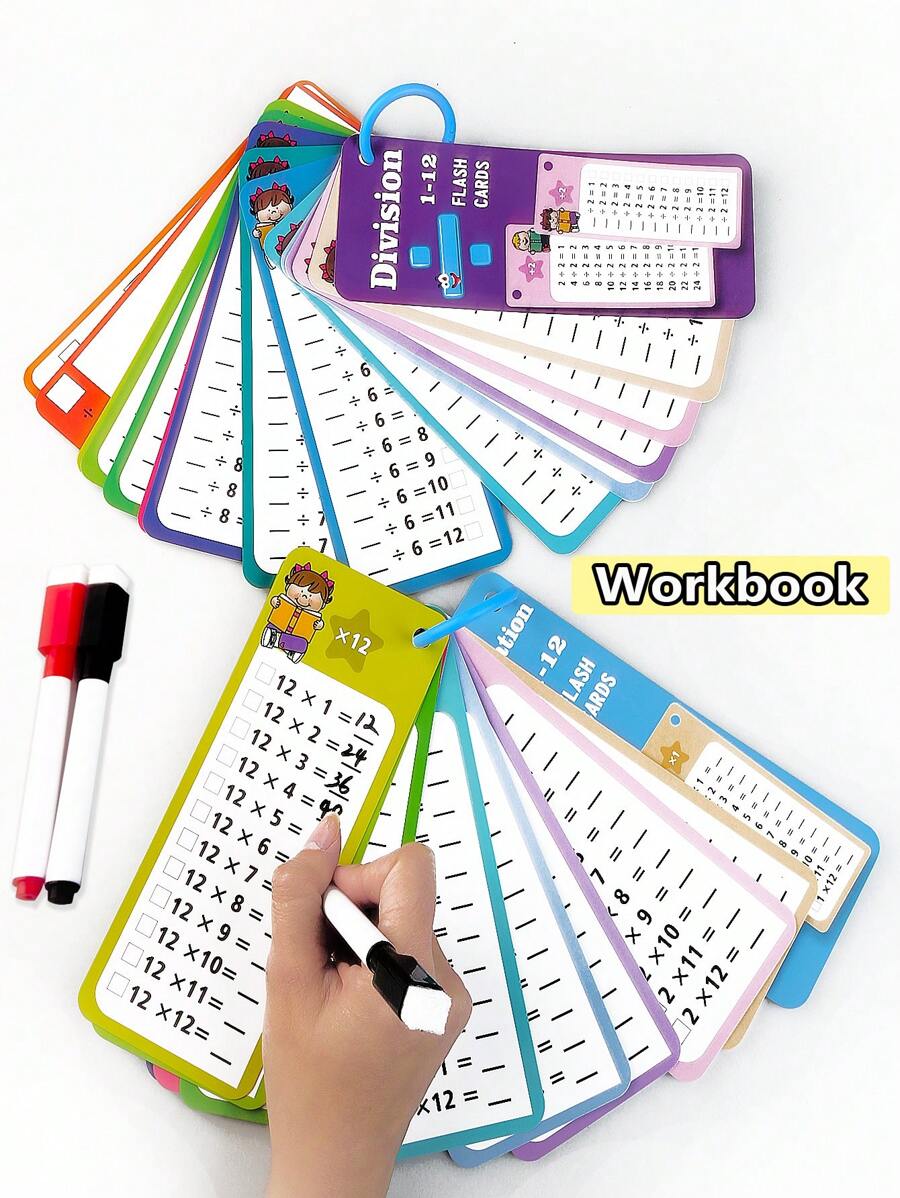 15pcs Reusable Addition Subtraction Multiplication Division Math Cards ...
