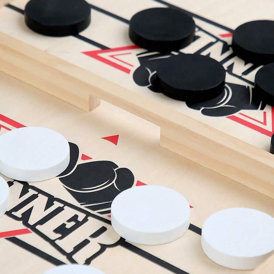 2-Player Interactive Wooden Ping Pong Puzzle Board Game, Children ...