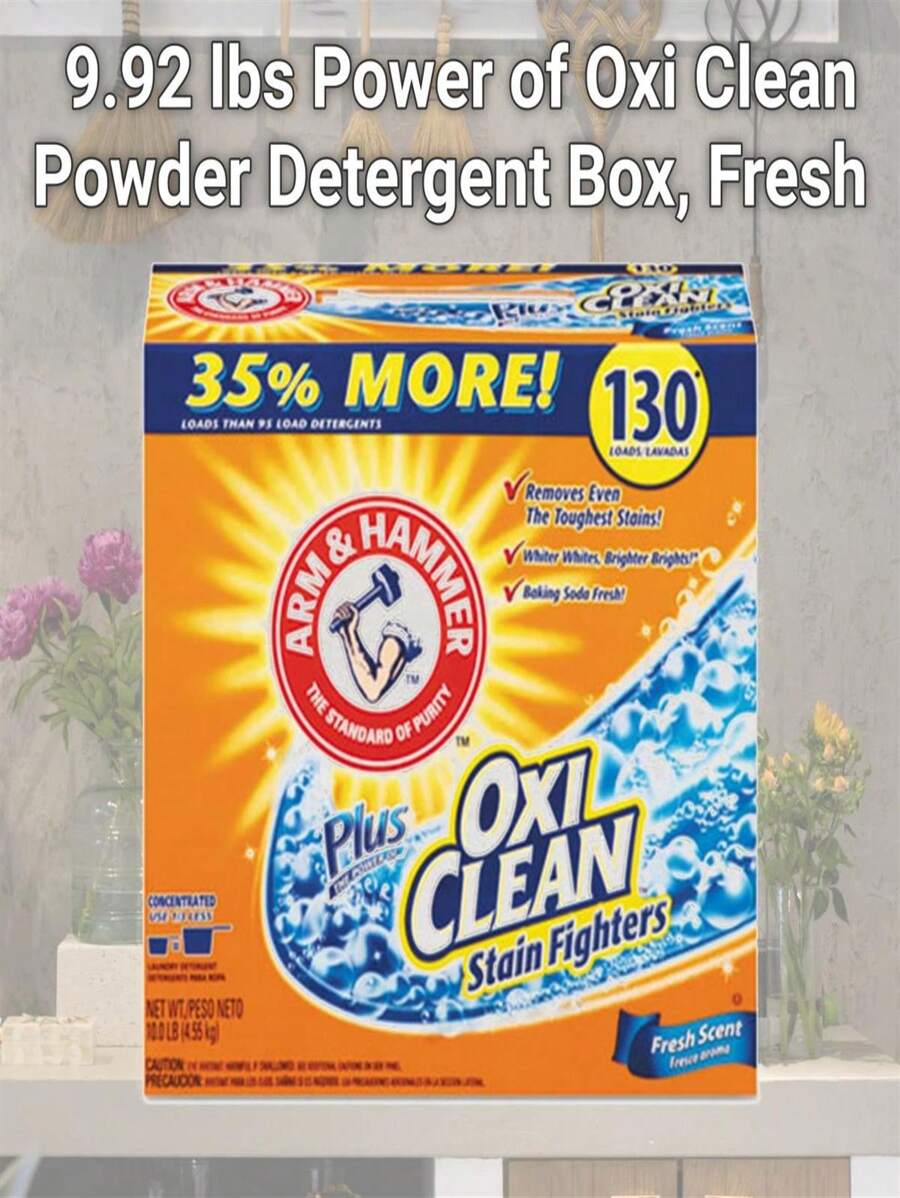 CDC 3320000108 9.92 Lbs Power Of Oxi Clean Powder Detergent Box, Fresh ...