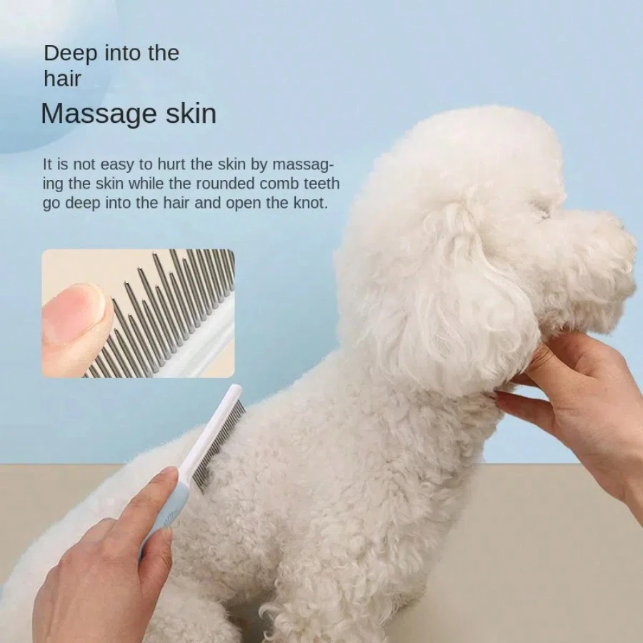 Pet Grooming Brush, Hair Detangling Brush, Short And Long Teeth ...