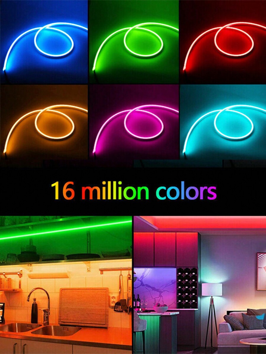 Acosh Neon RGB LED Strip Light With Smart App Control 5V USB Flexible ...