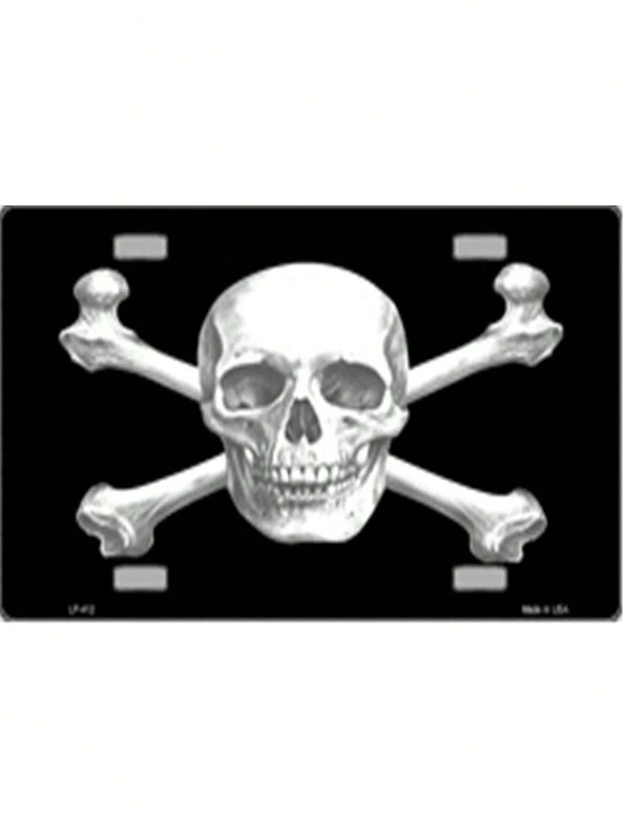 LP-412 Skull And Cross Bones License Plate- A0005 | SHEIN USA