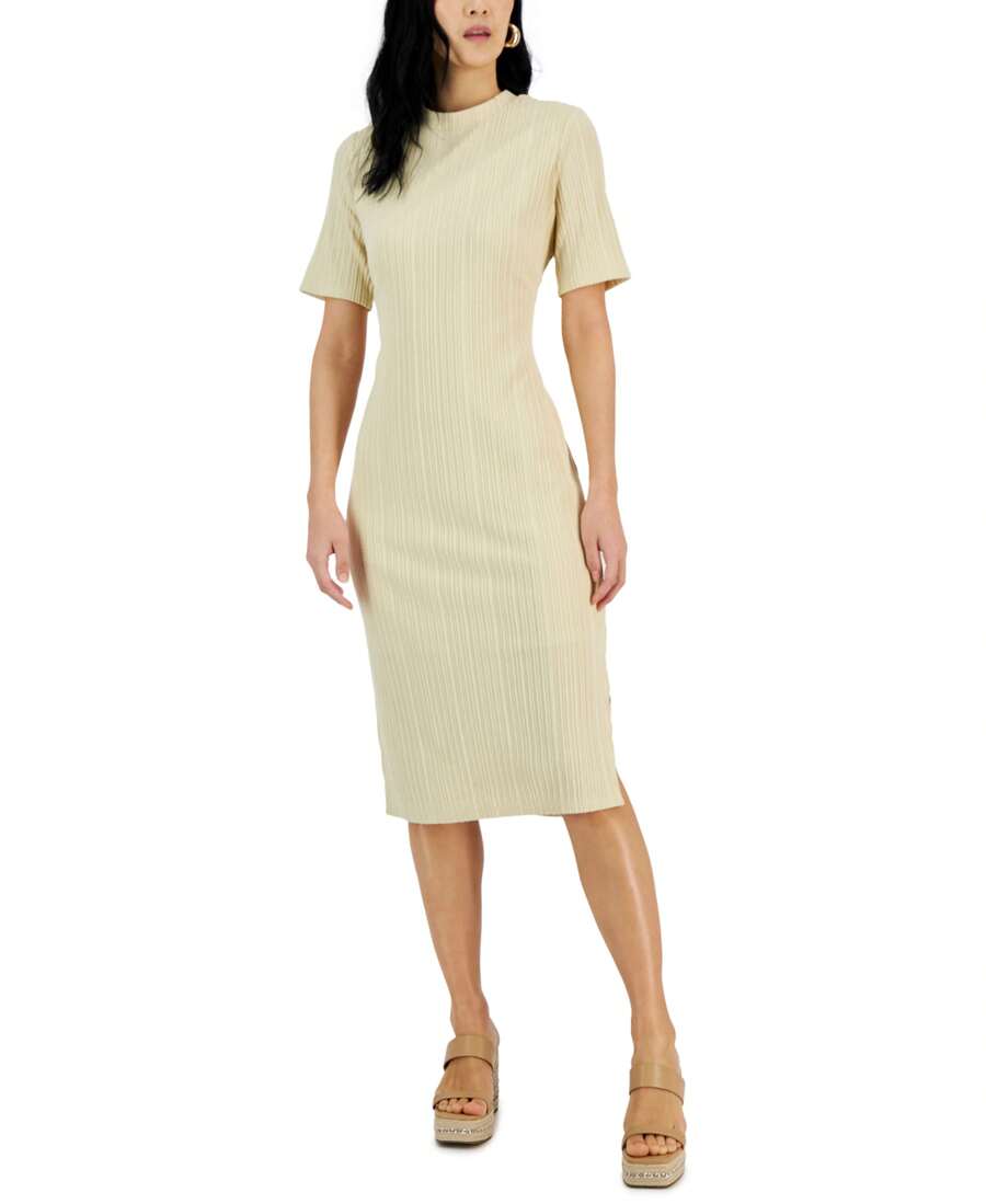 Women's Ribbed-Knit Midi Dress | SHEIN USA
