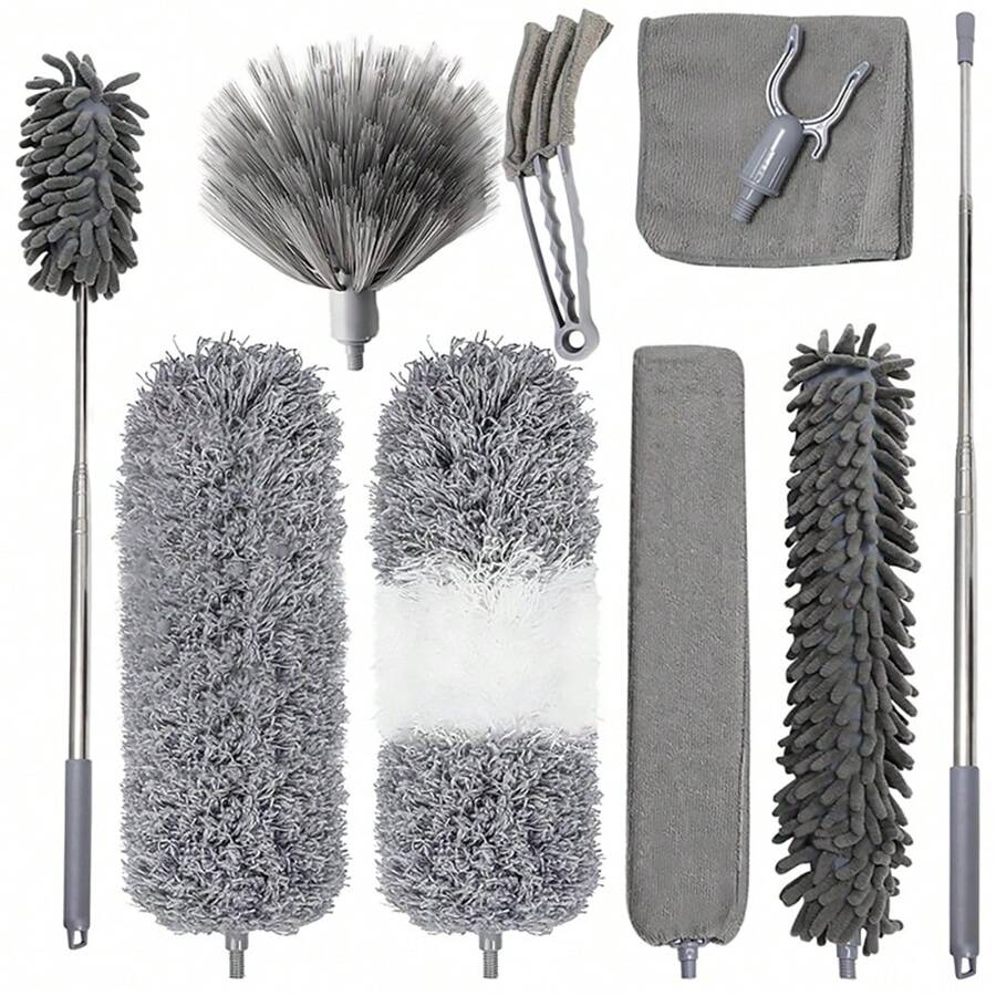 Microfiber Extendable Feather Duster (10pcs) With 100" Extension Pole ...