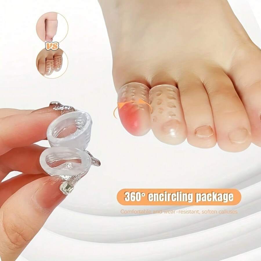 30pcs Transparent Silicone Toe Caps, Soft & Comfortable, Reduce ...