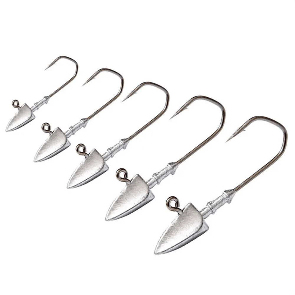 Topline Tackle 10 Pack Bullet Jig Head Sickle Hooks Weighted Swimbait ...