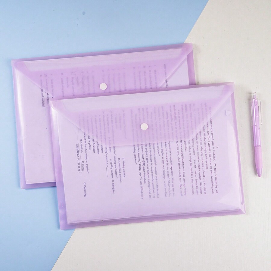 Assorted Plastic Document Folders, Transparent Plastic Folders For ...