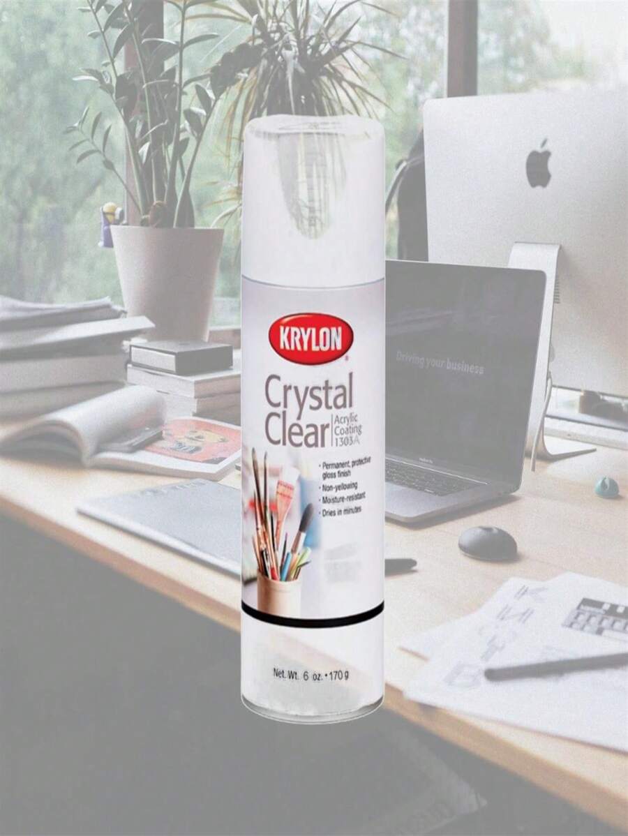 Krylon 137092 Crystal Clear Acrylic Coating Aerosol Spray-6 Ounces ...